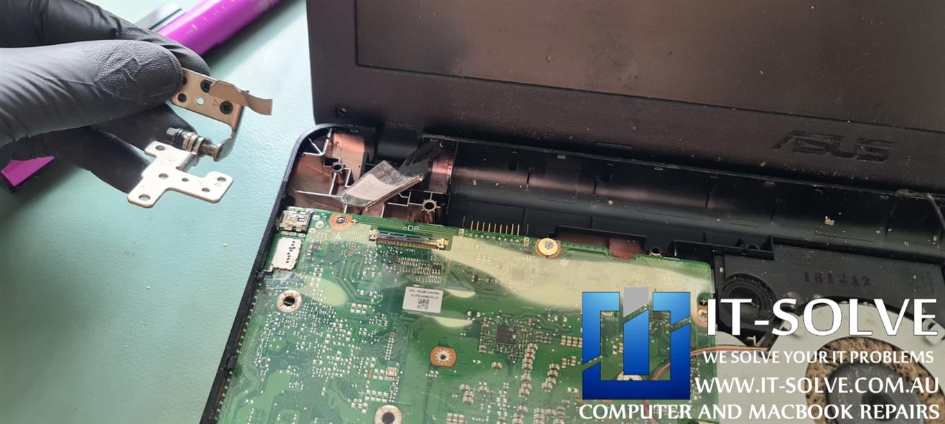 Asus F540 broken hinge support repair | Laptop and Macbook Repairs Adelaide